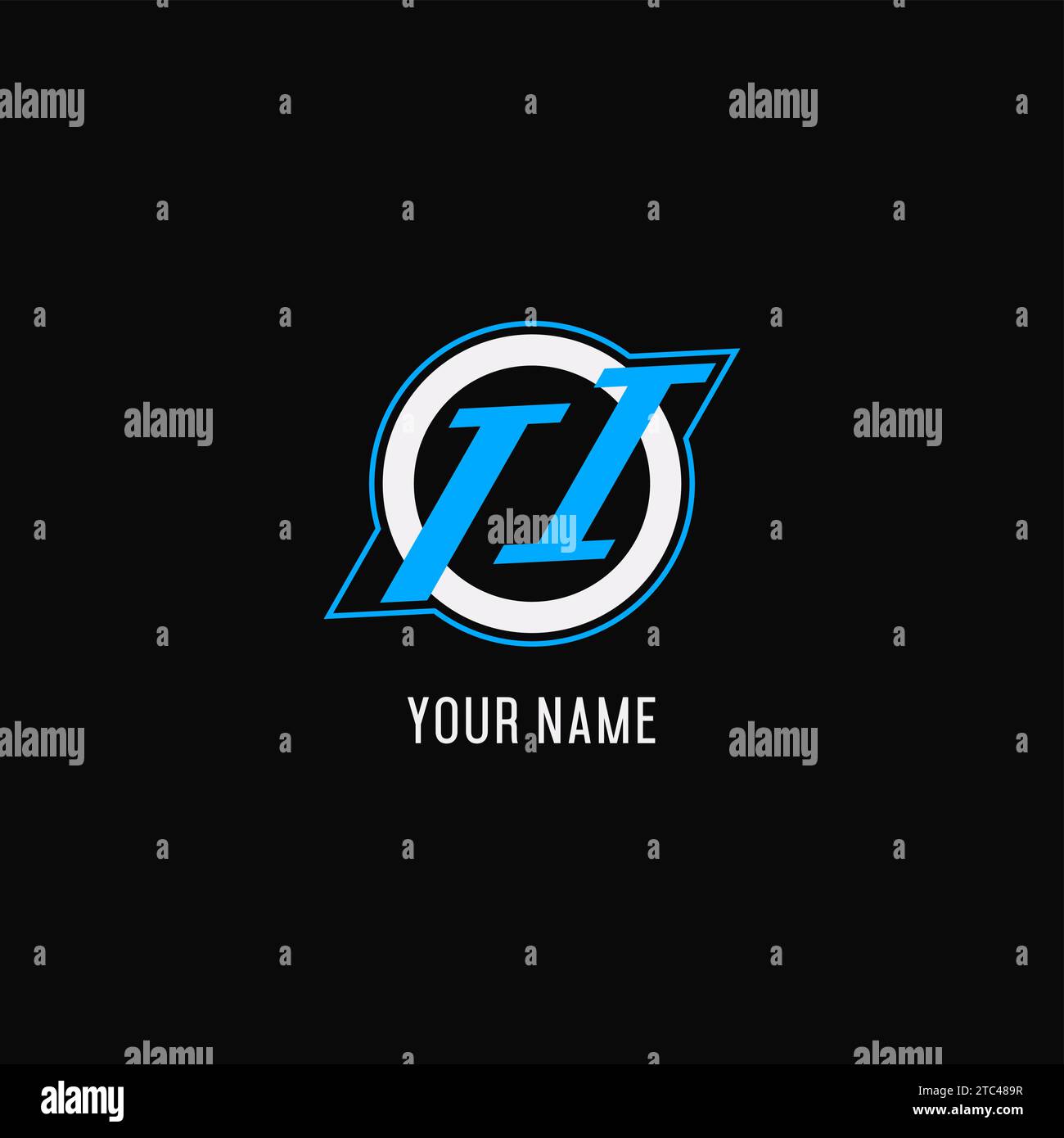 Initial TI logo circle line, creative esport team logo monogram style vector graphic Stock ...