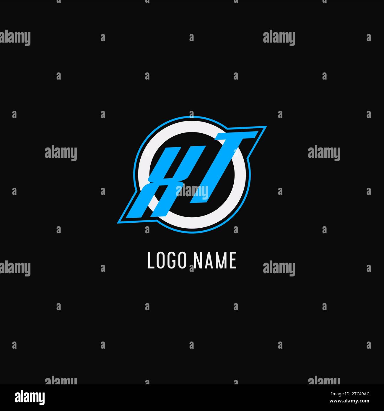 Initial XT logo circle line, creative esport team logo monogram style ...