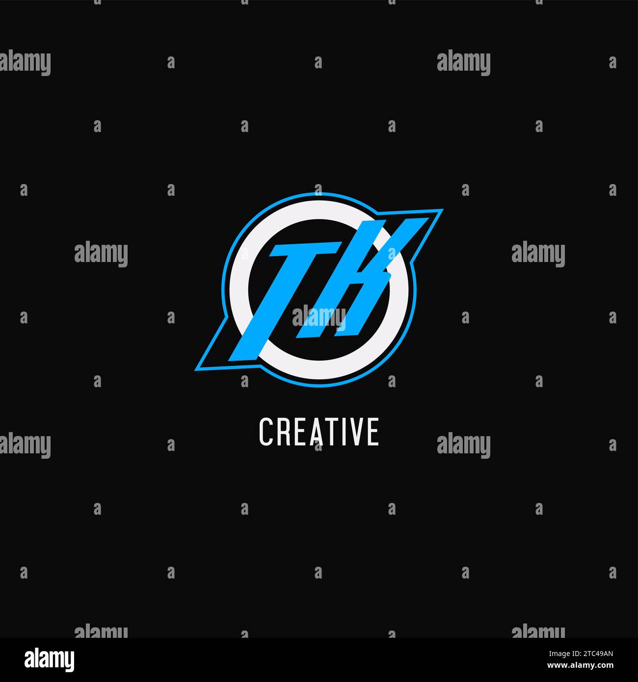Initial TK logo circle line, creative esport team logo monogram style ...