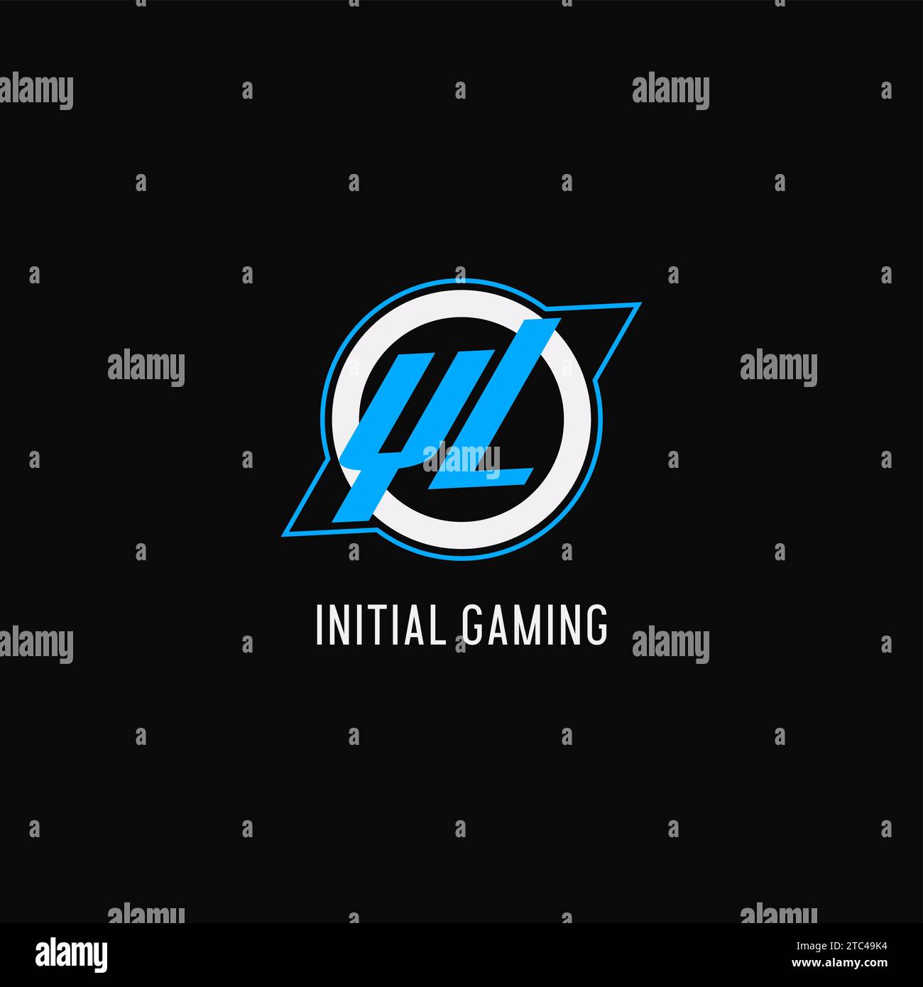Initial YL logo circle line, creative esport team logo monogram style ...