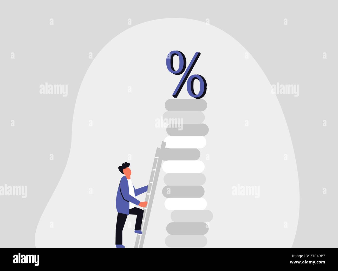 Increased high interest rate becoming hard to achieve, man trying to ...