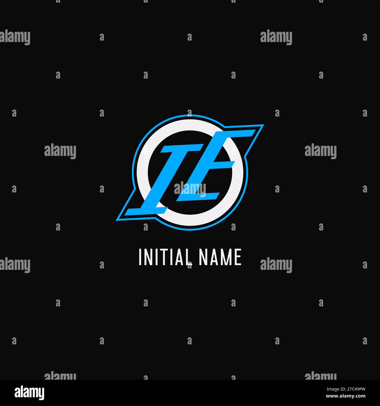 Initial IE logo circle line, creative esport team logo monogram style vector graphic Stock ...