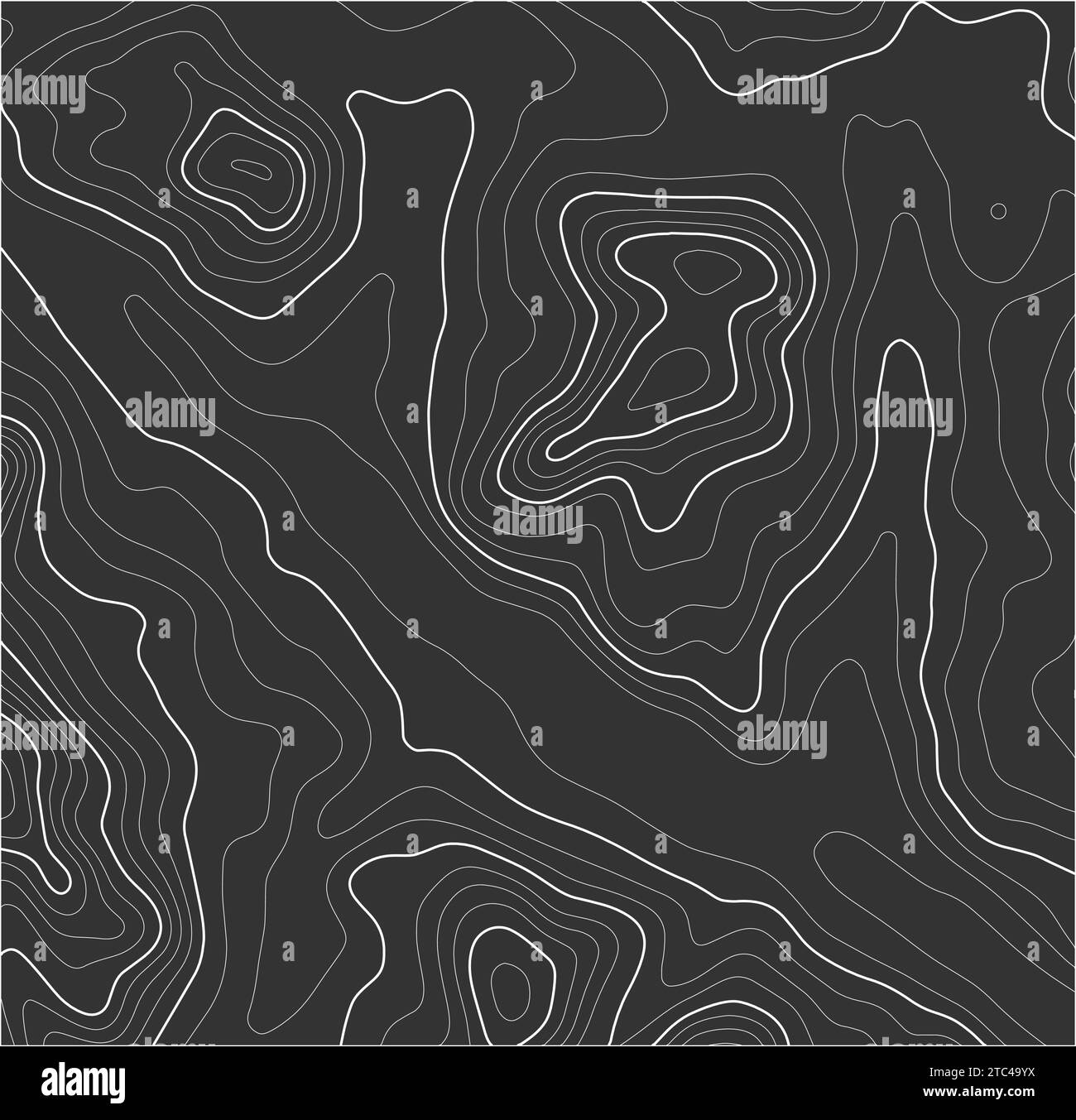 Grey contours vector topography. Mountain terrain geographic map ...