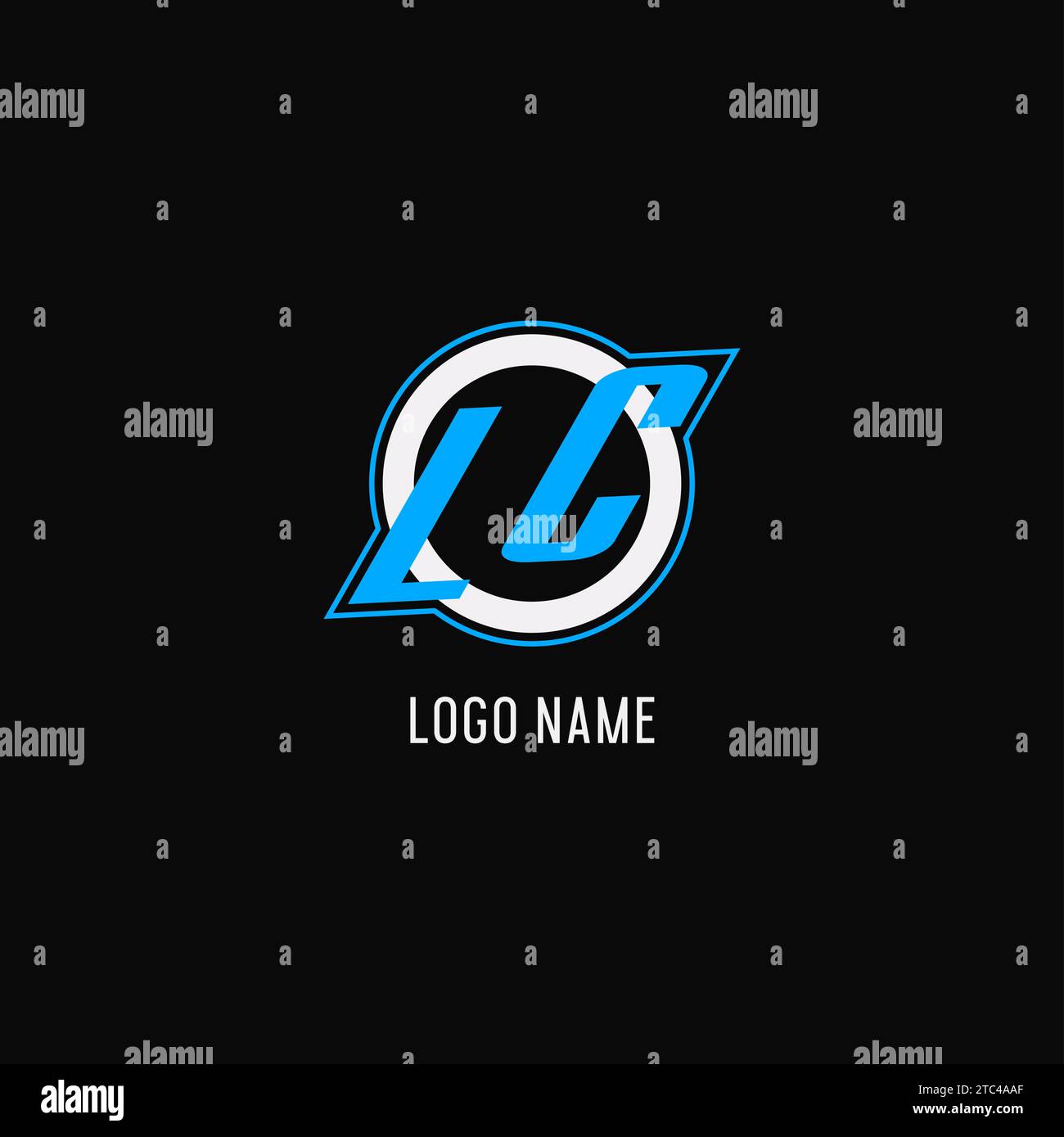 Initial LC logo circle line, creative esport team logo monogram style ...
