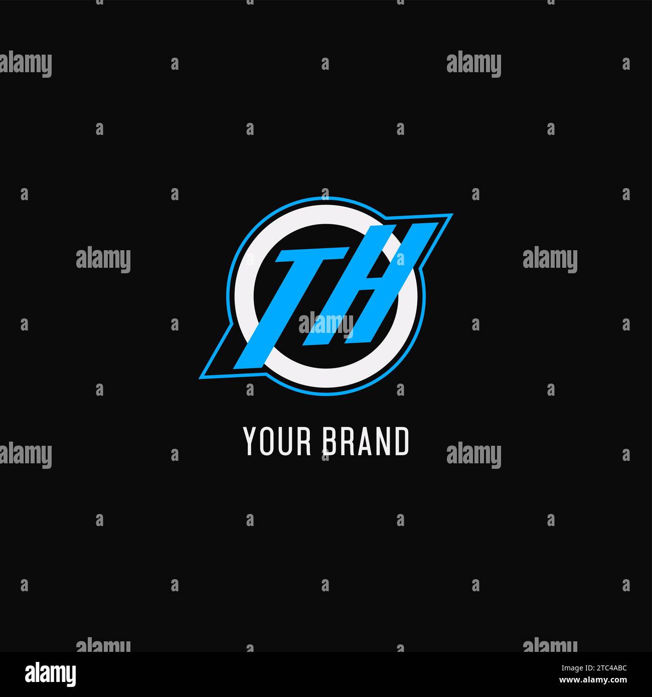Initial TH logo circle line, creative esport team logo monogram style ...