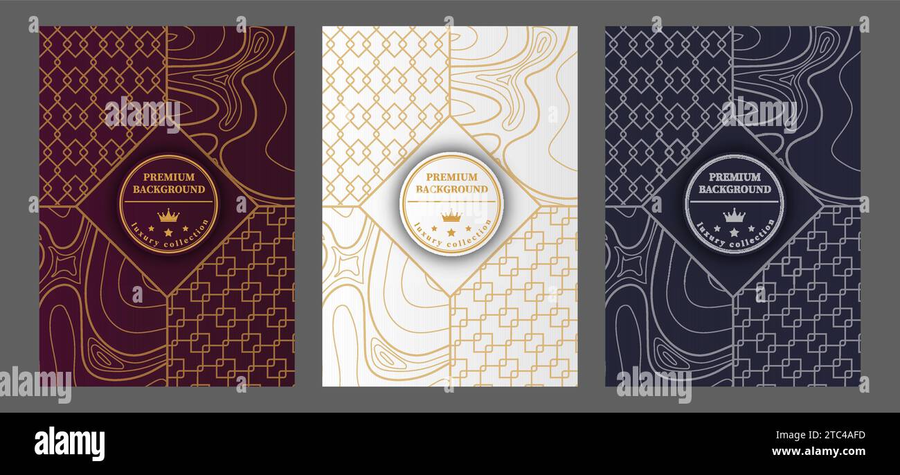 A luxurious pattern. A set of spectacular patterns for covers, prints ...