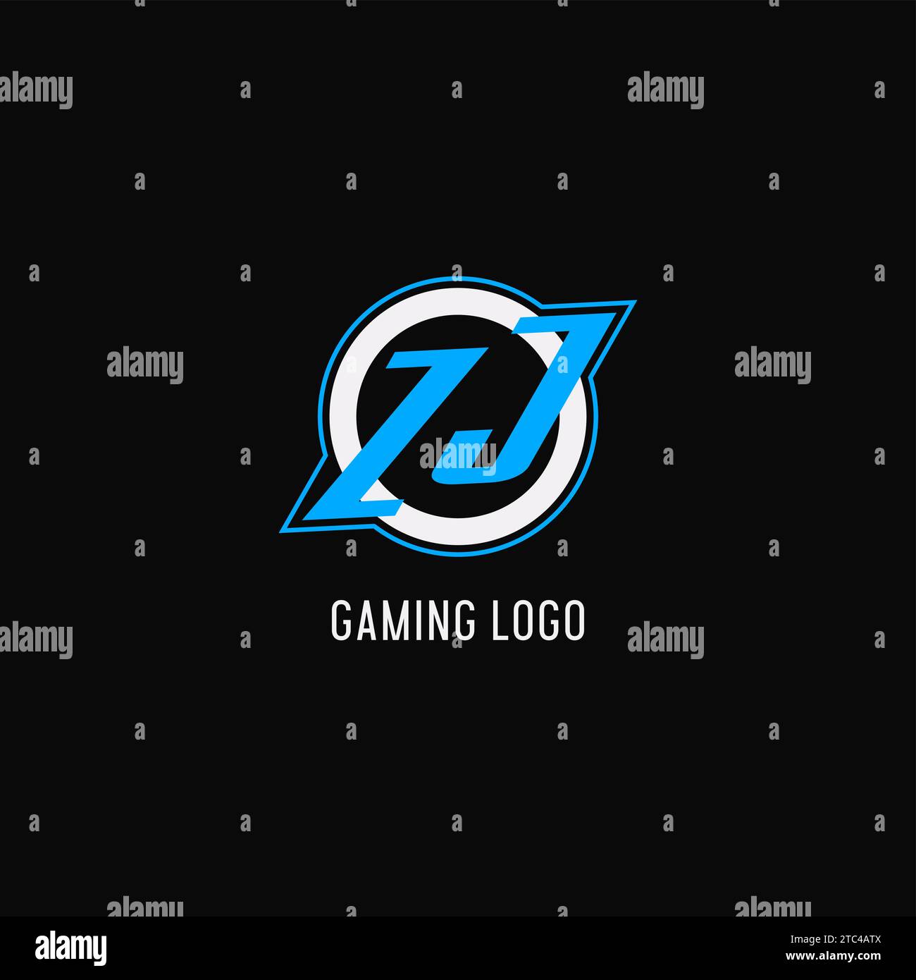 Initial ZJ logo circle line, creative esport team logo monogram style ...