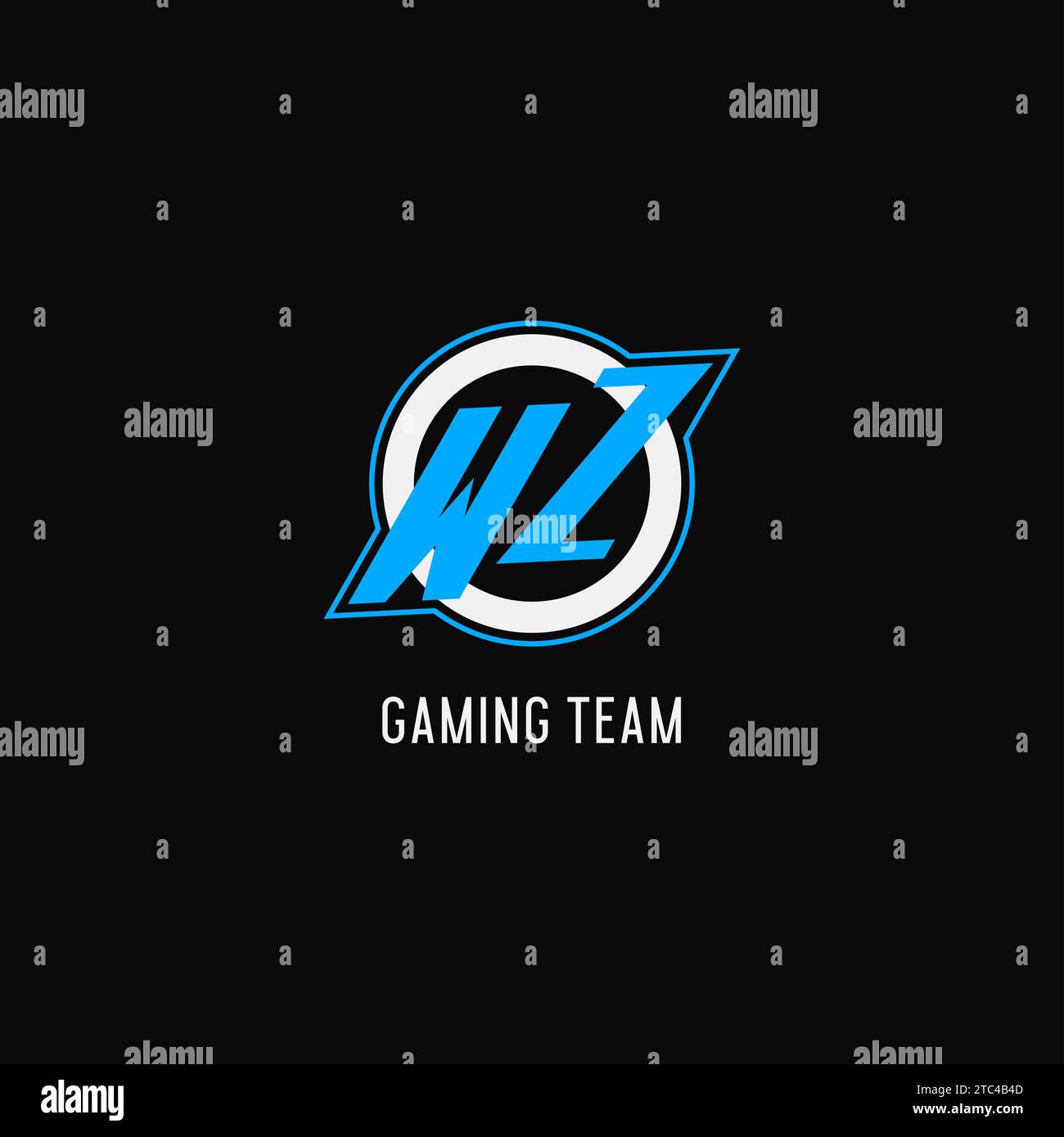 Initial WZ logo circle line, creative esport team logo monogram style ...