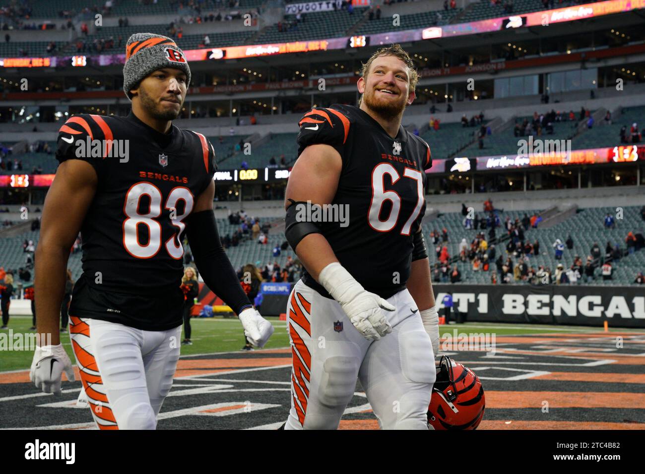Cincinnati Bengals wide receiver Tyler Boyd (83) and guard Cordell ...