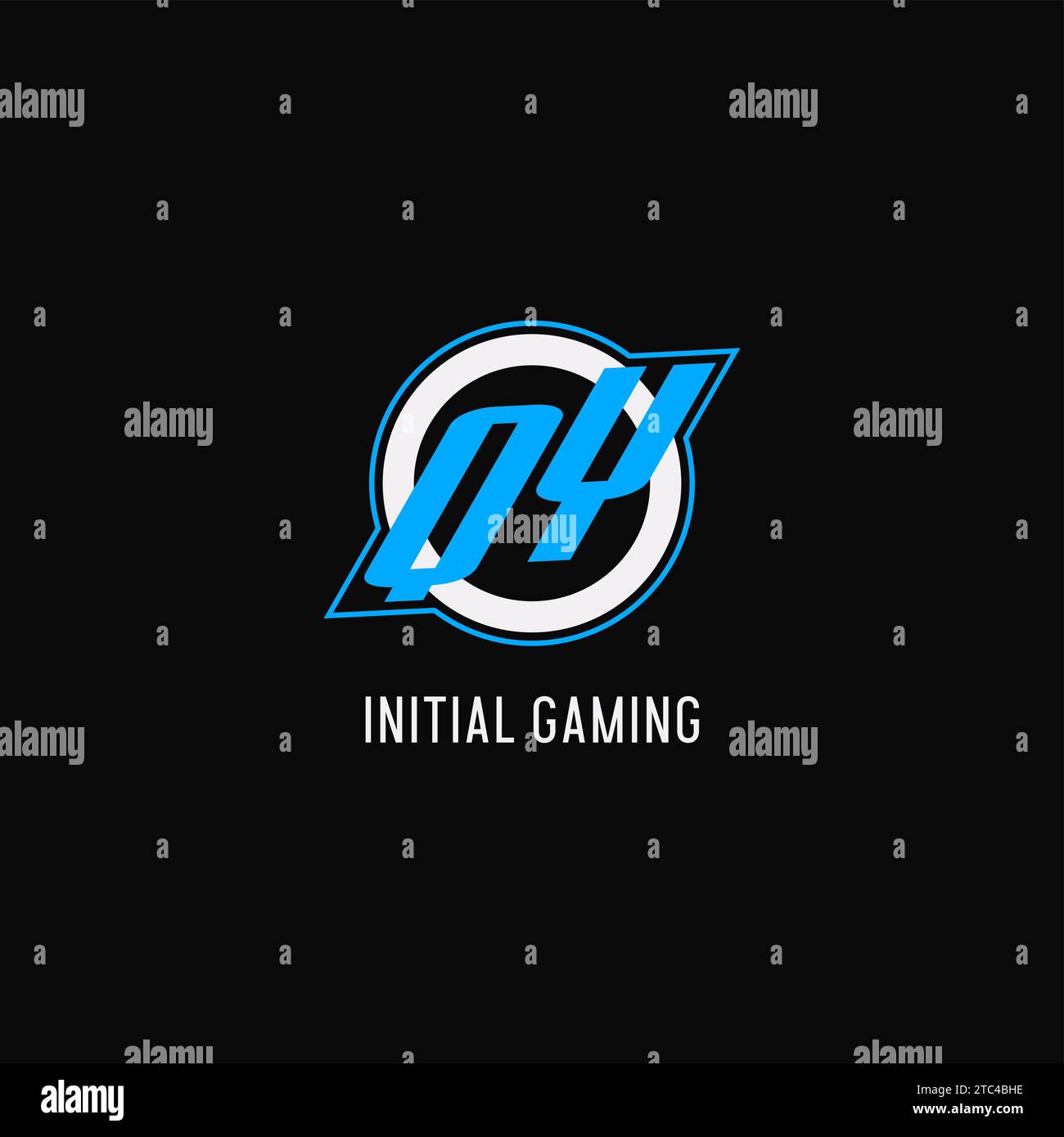 Initial QY logo circle line, creative esport team logo monogram style ...
