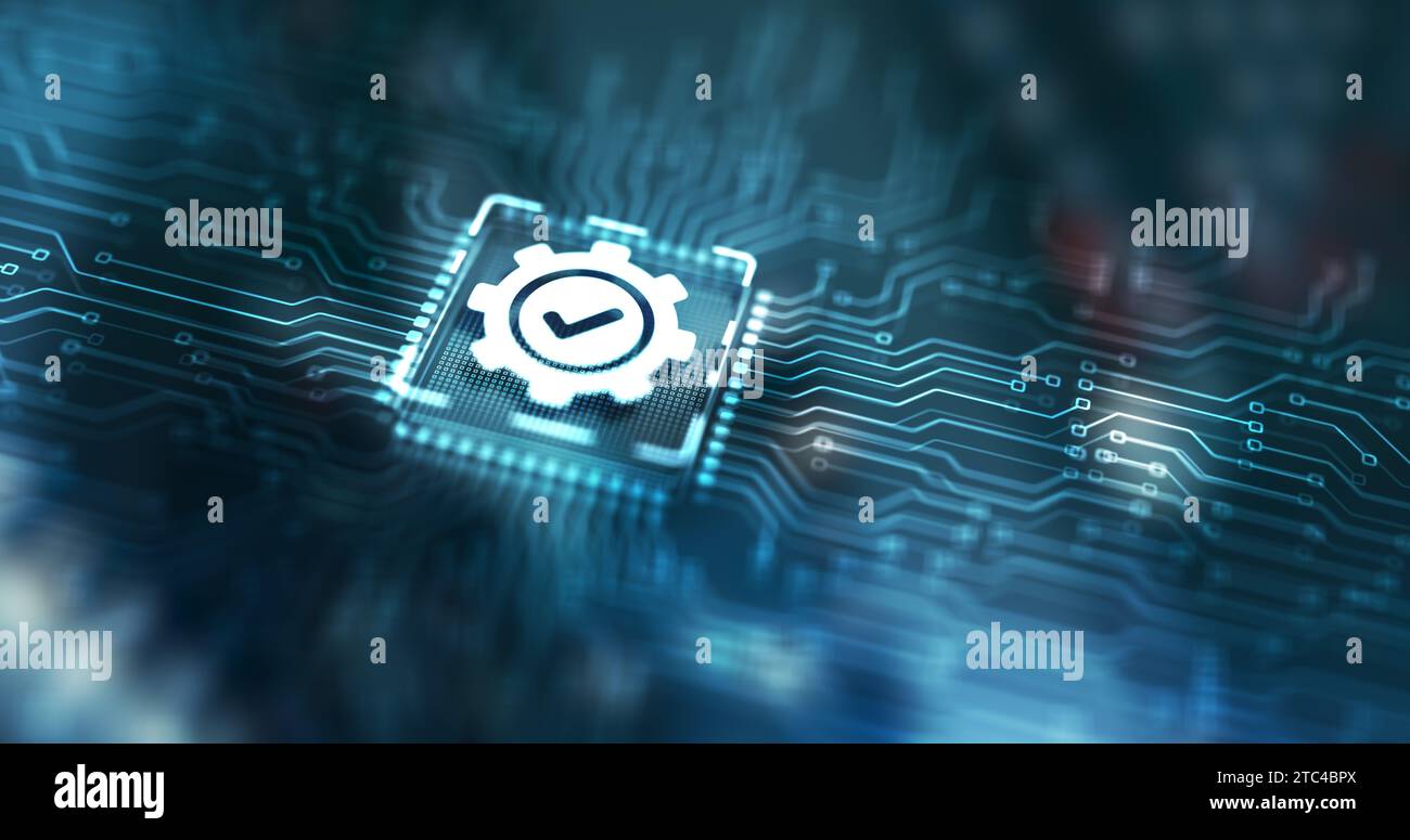 Quality Control Business Technology Concept Stock Photo - Alamy
