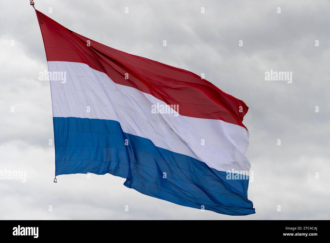 Dutch flag hoisted on a national holiday Stock Photo - Alamy
