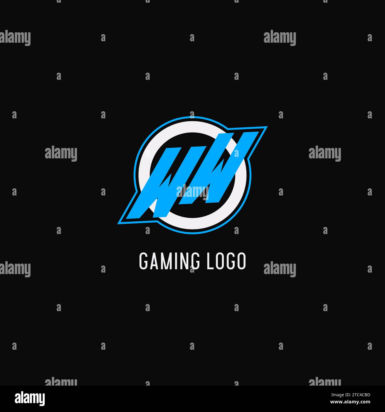 Initial WW logo circle line, creative esport team logo monogram style ...
