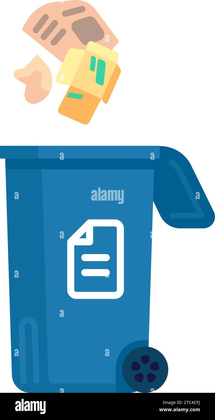 Garbage service. Rubbish sorting. Waste recycle. Dustbin for paper ...