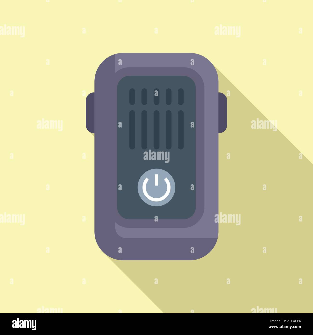 Power on tracker icon flat vector. Smart counter. Activity band glass ...