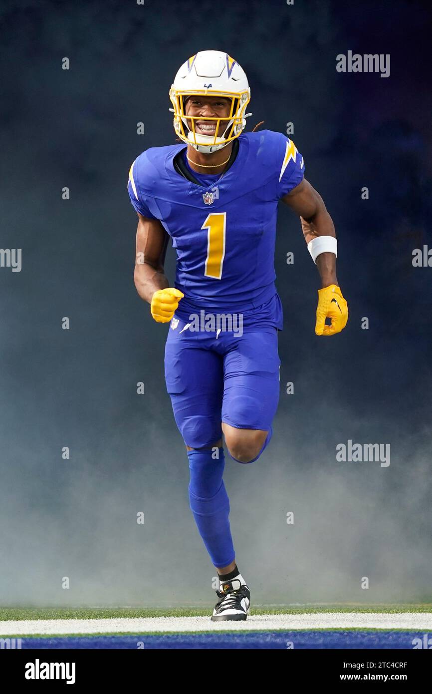 Los Angeles Chargers wide receiver Quentin Johnston is introduced ...