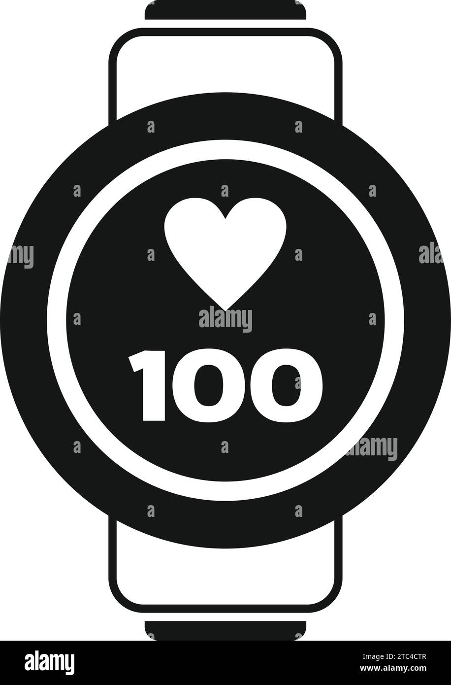 Round smart watch icon simple vector. Device digital system. Wireless ...