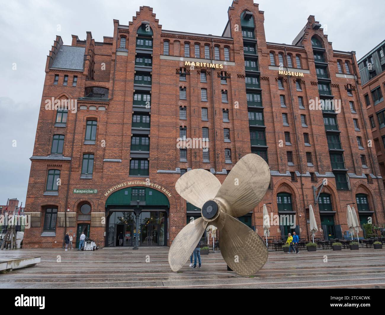 Exterior view of the International Maritime Museum in HafenCity showing ...