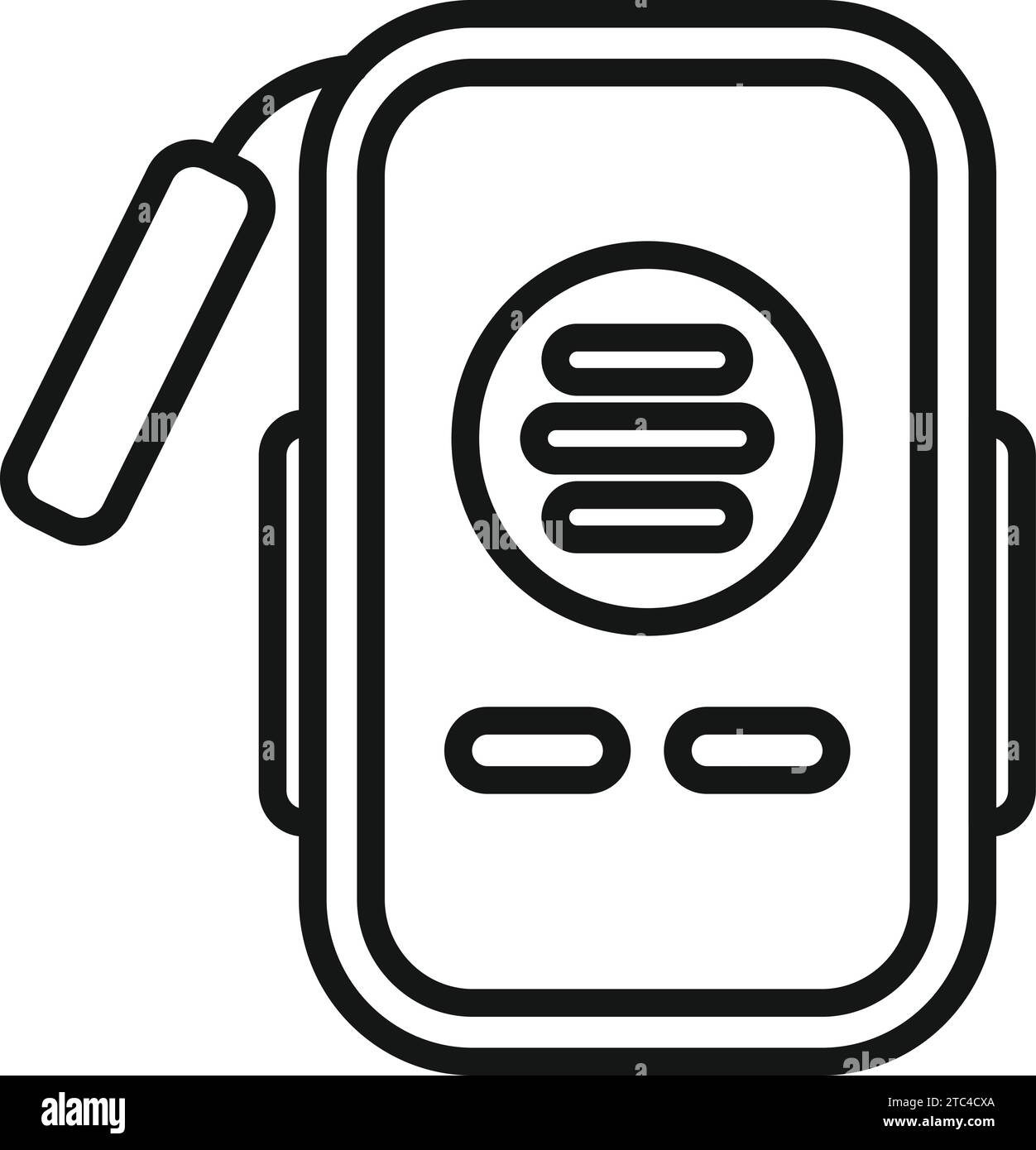 Data wearable tracker icon outline vector. System data network. App ...