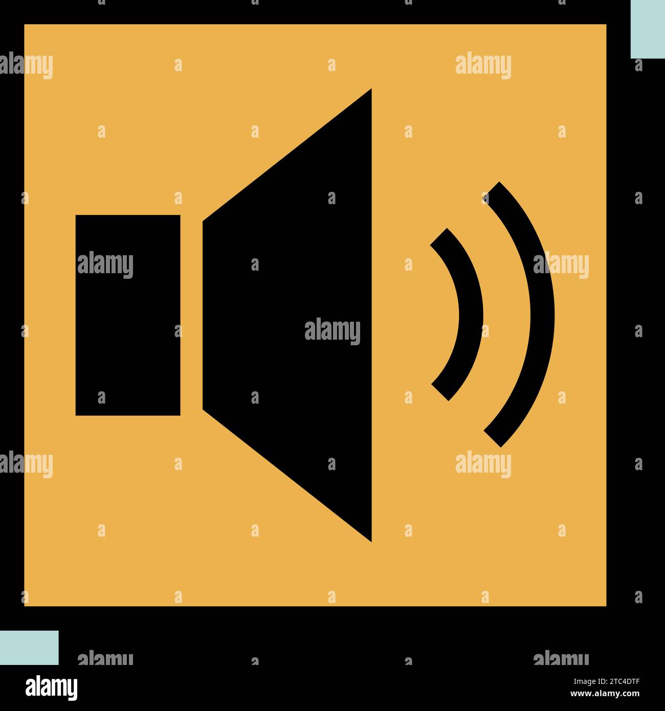 Medium volume sound music vector neo-brutalism icon. Graph symbol for ...