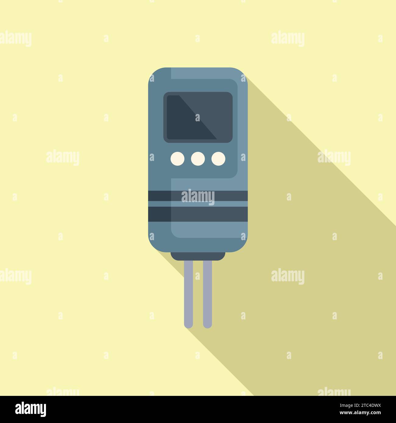 Ph meter icon flat vector. Acidic screen neutral. Chemical laboratory ...