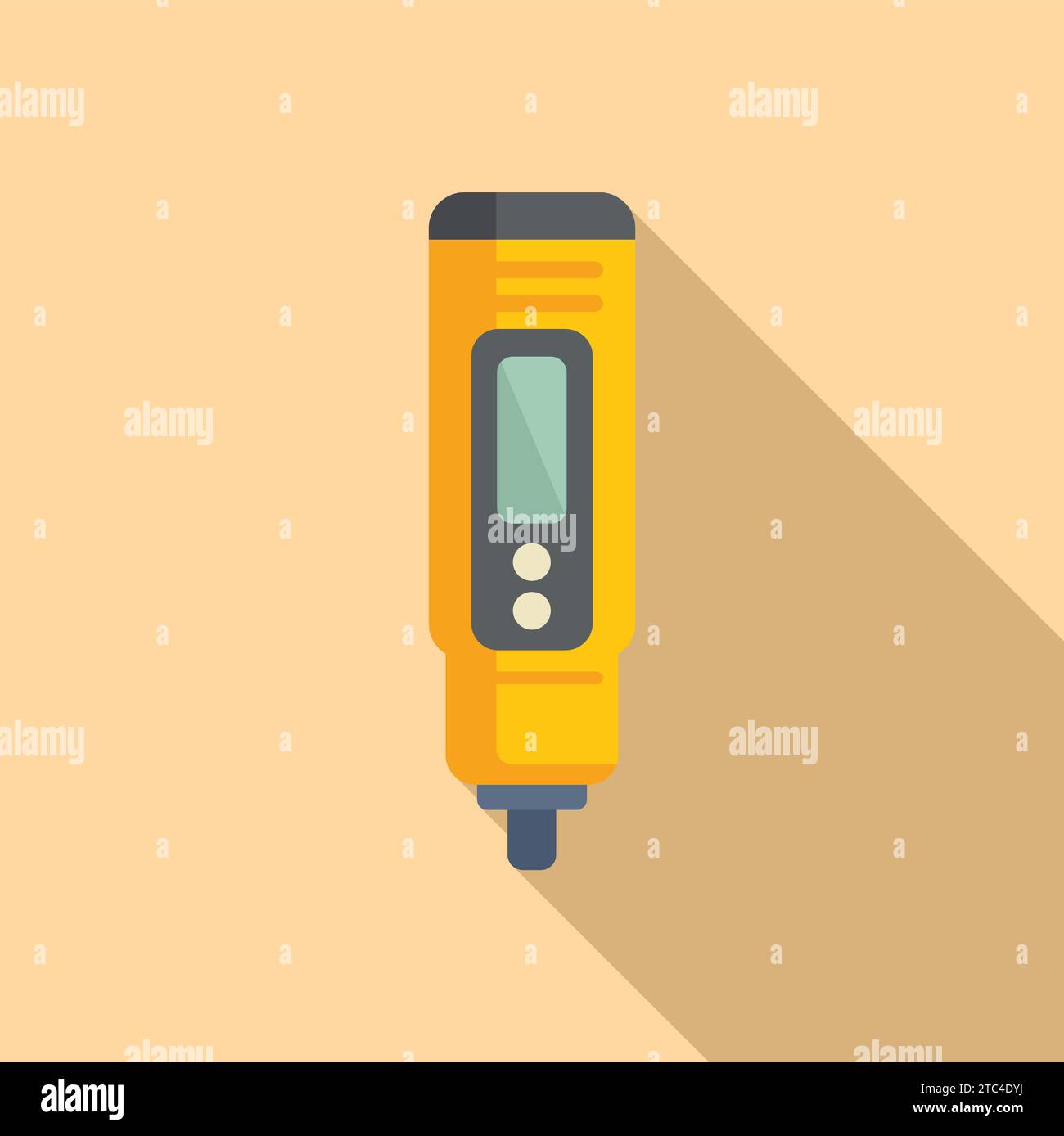 Food ph meter icon flat vector. Medical experiment solution. Clinical ...
