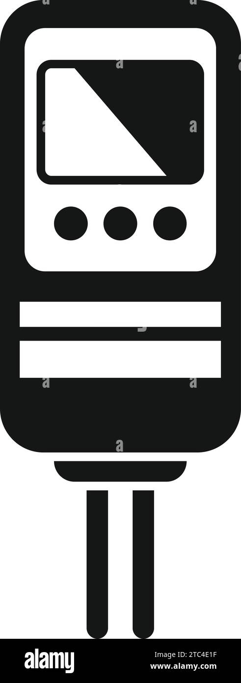 Ph meter icon simple vector. Acidic screen neutral. Chemical laboratory ...