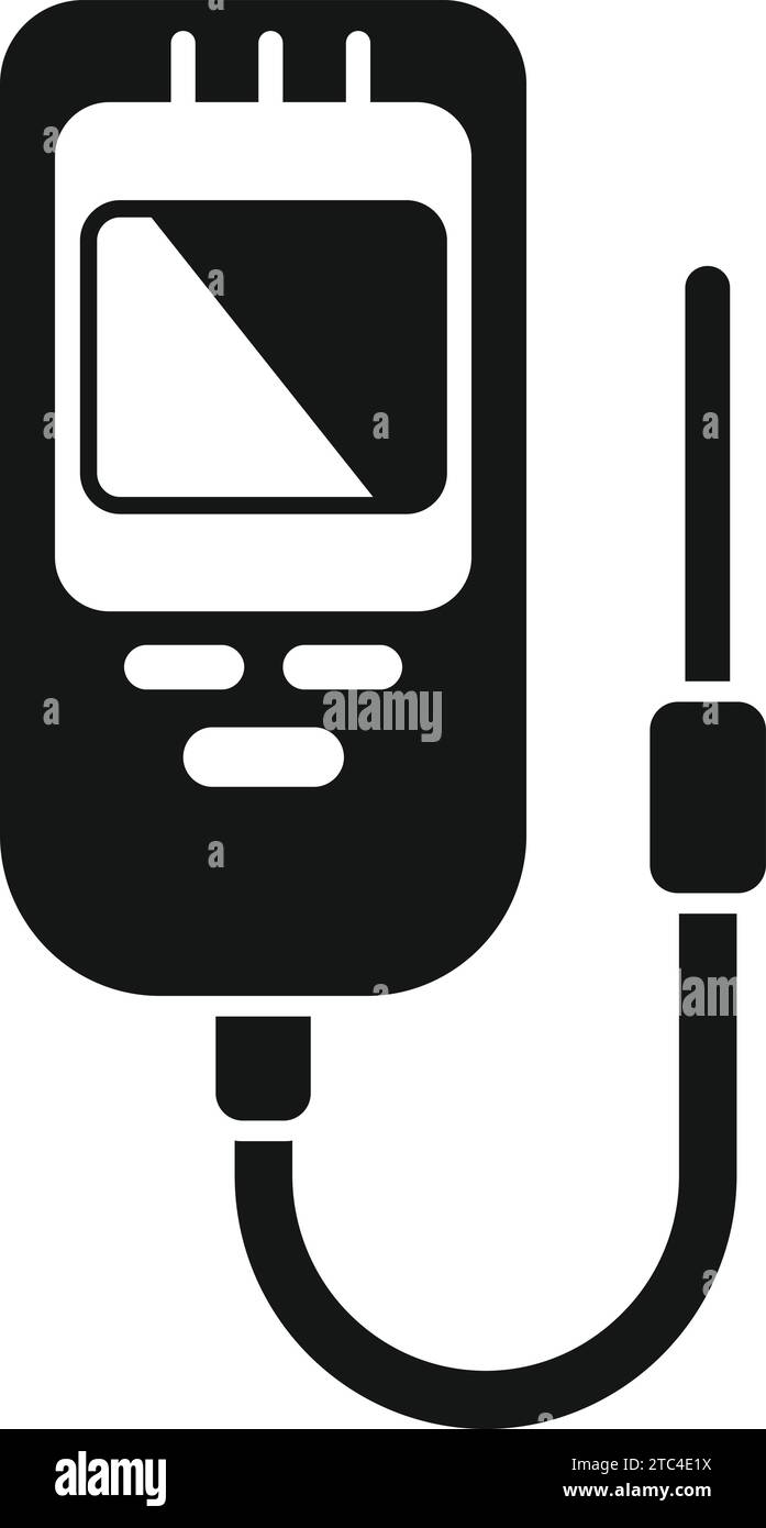 Biology ph meter icon simple vector. Water scale kit. Device measure ...