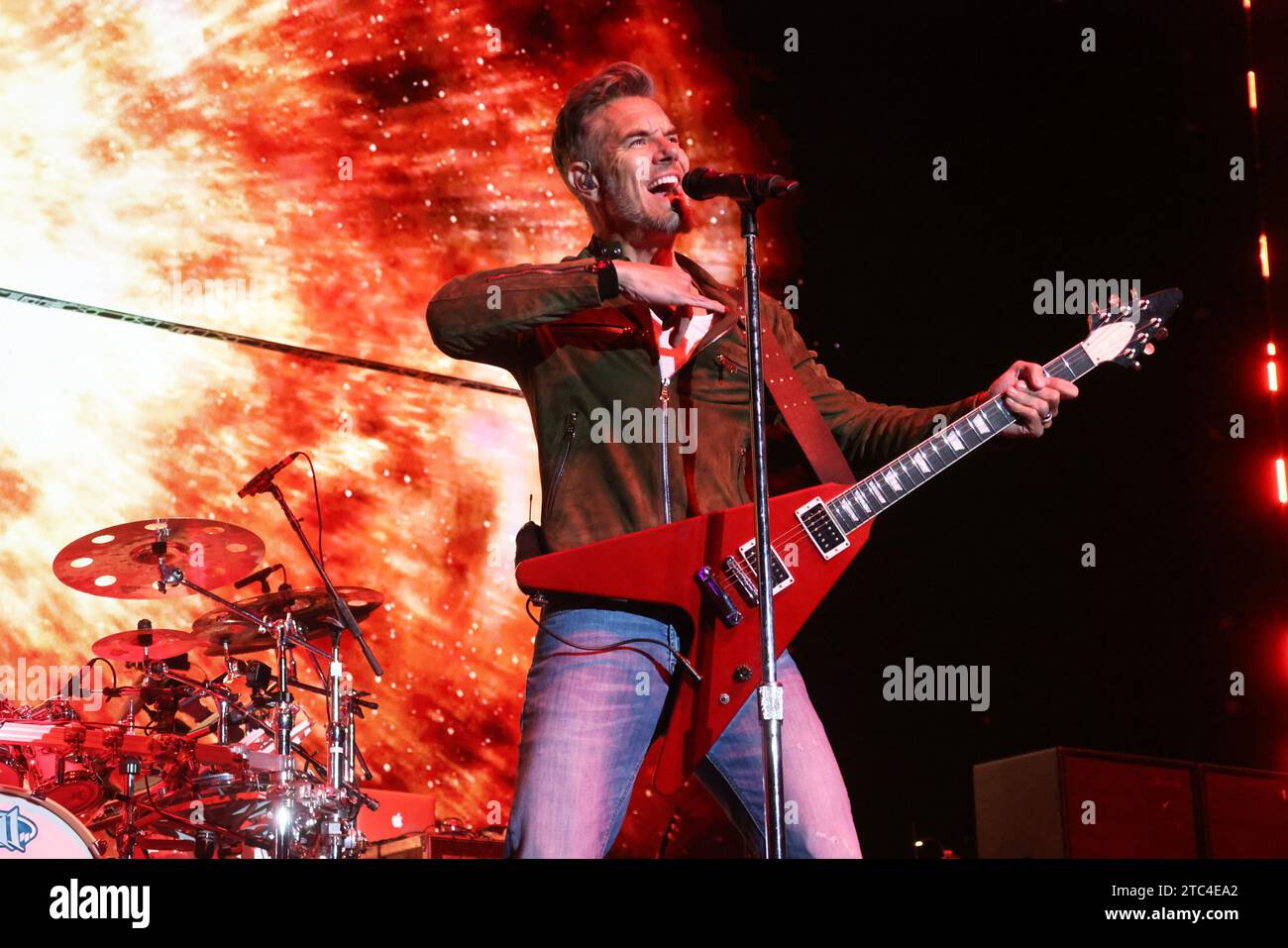 Inglewood, USA. 09th Dec, 2023. Nick Hexum of 311 during Audacy's KROQ ...