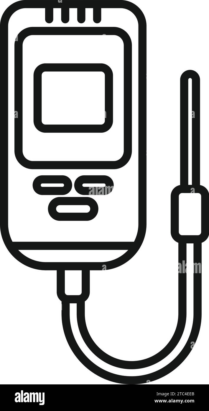 Garden ph meter icon outline vector. Probe test kit. Chemistry food ...