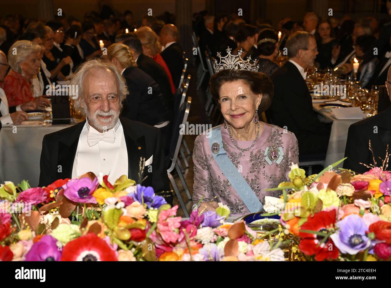 The Nobel laureate in physics Pierre Agostini and Queen Silvia during ...
