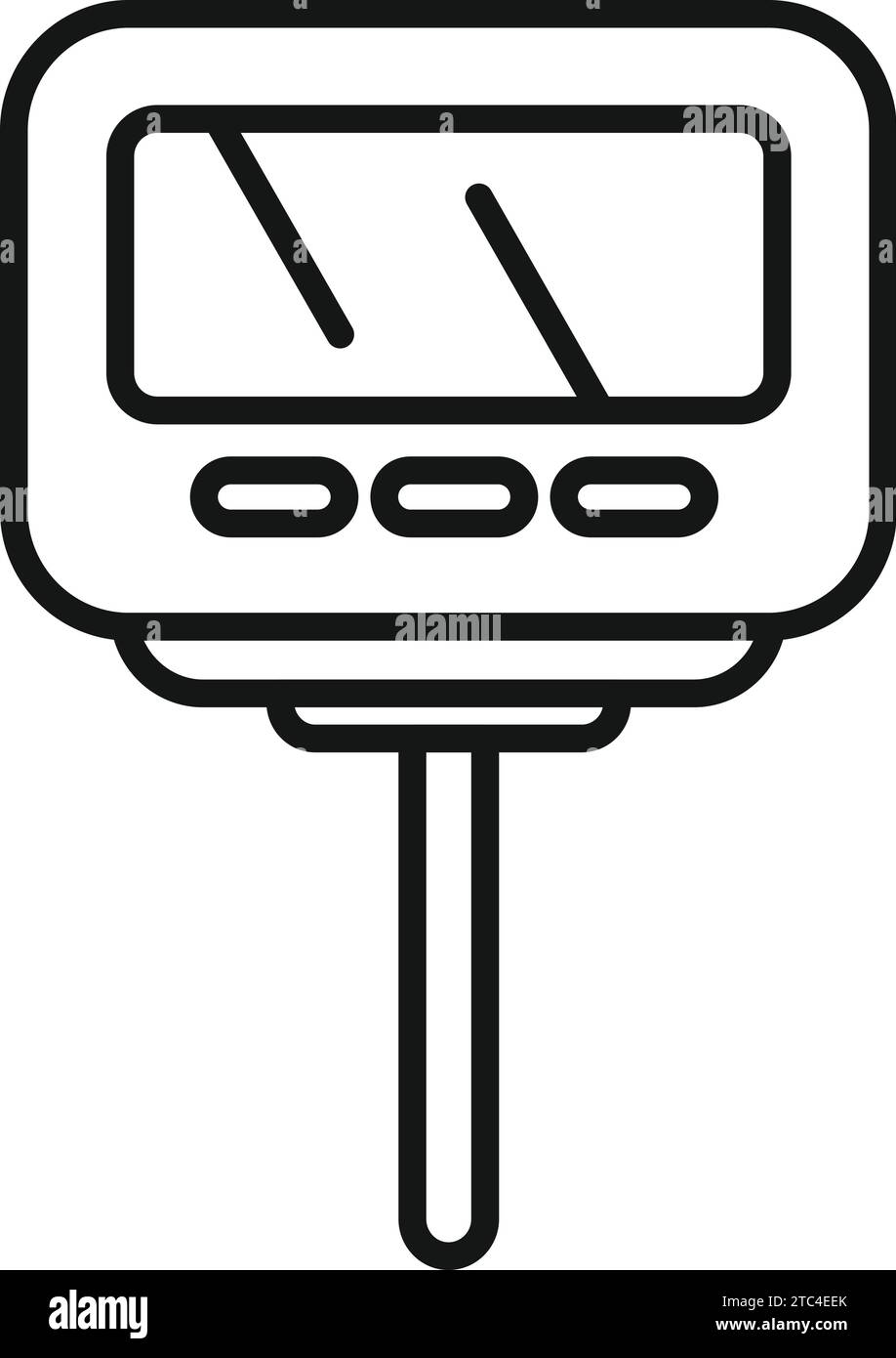 Probe test kit icon outline vector. Ph meter device. Control level ...