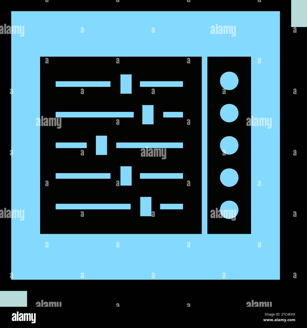 Mixing console vector neo-brutalism icon. Graph symbol for music and ...