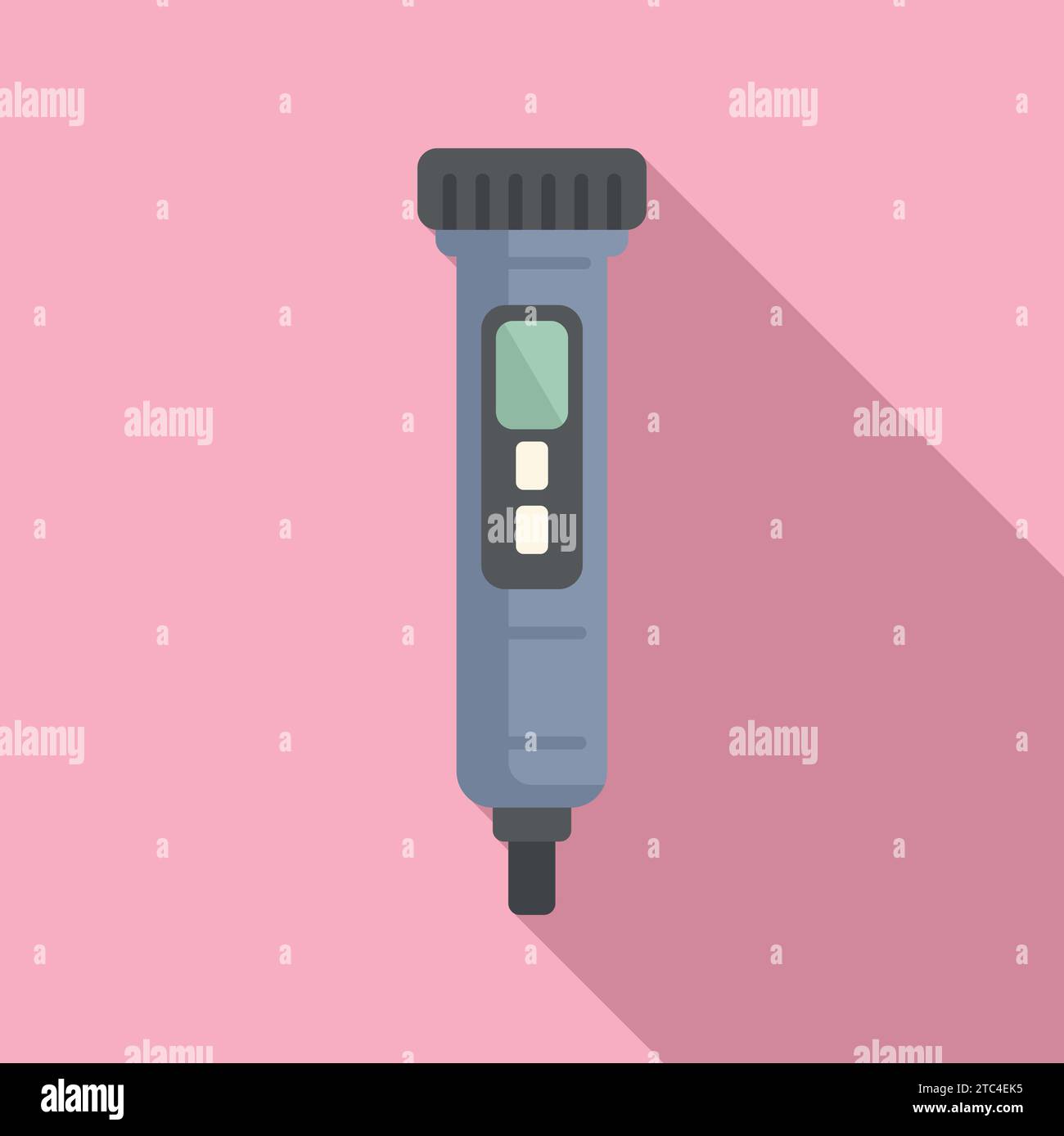 Screen ph meter icon flat vector. Sensor device soil. Medical ...