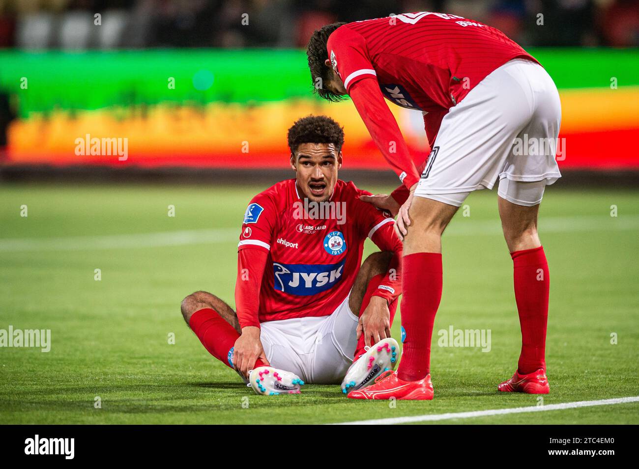Silkeborg, Denmark. 09th, December 2023. Joel Felix (4) of Silkeborg IF ...