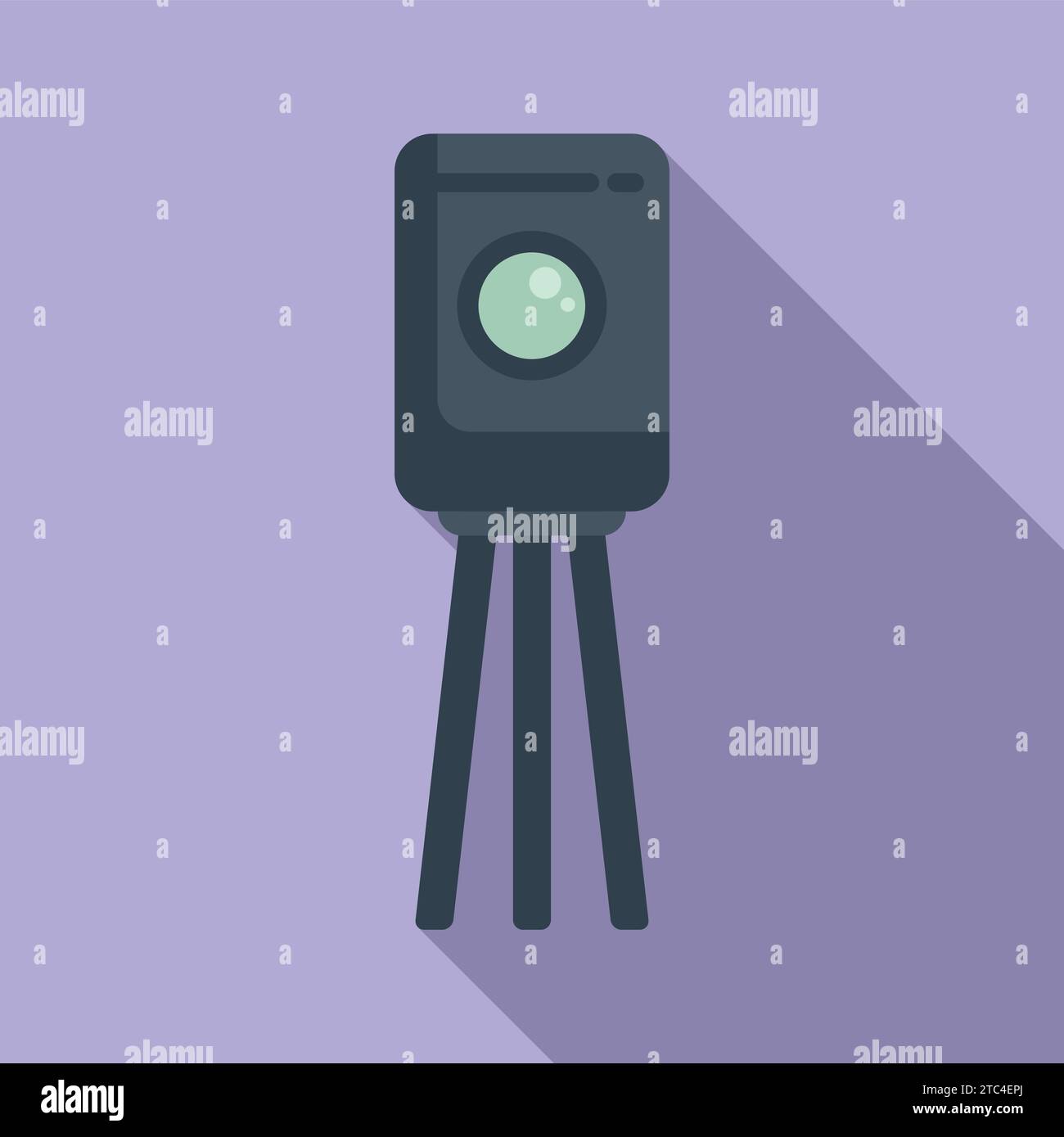Stand limit control speed icon flat vector. Road traffic cam. Gun limit ...