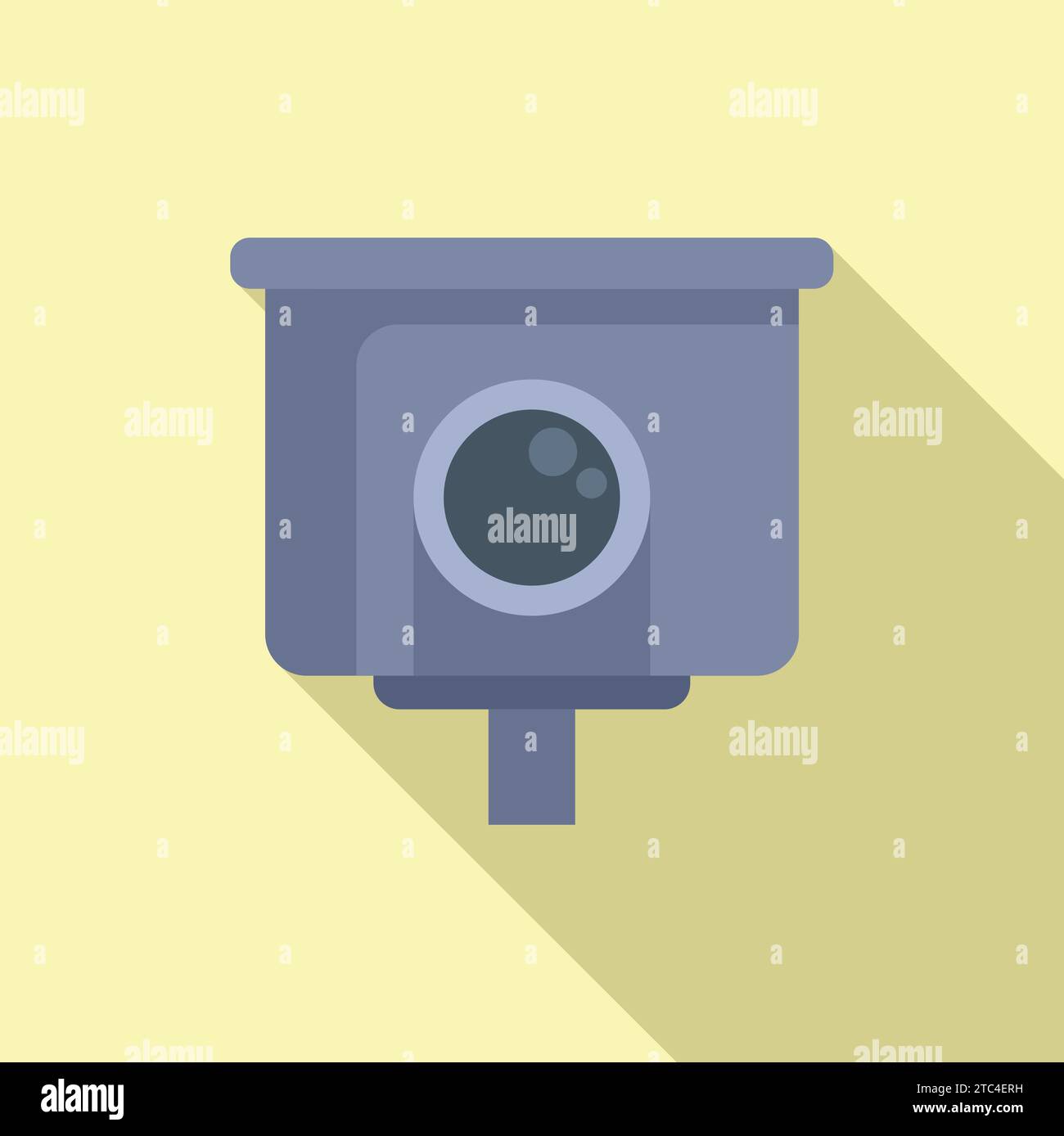 Cam stand control icon flat vector. Speed traffic cam. Limit gun ...