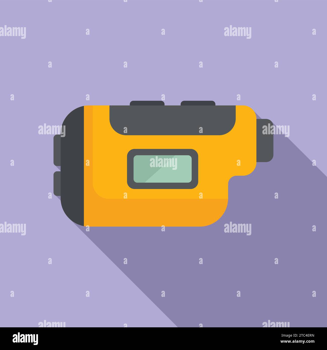 Laser meter icon flat vector. Level distance. Digital industrial deep ...