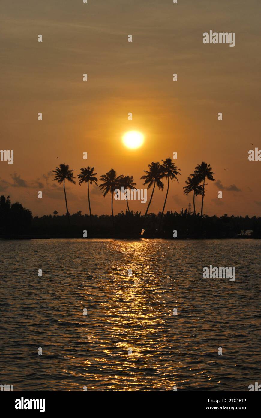 beautiful sunset in india Stock Photo - Alamy