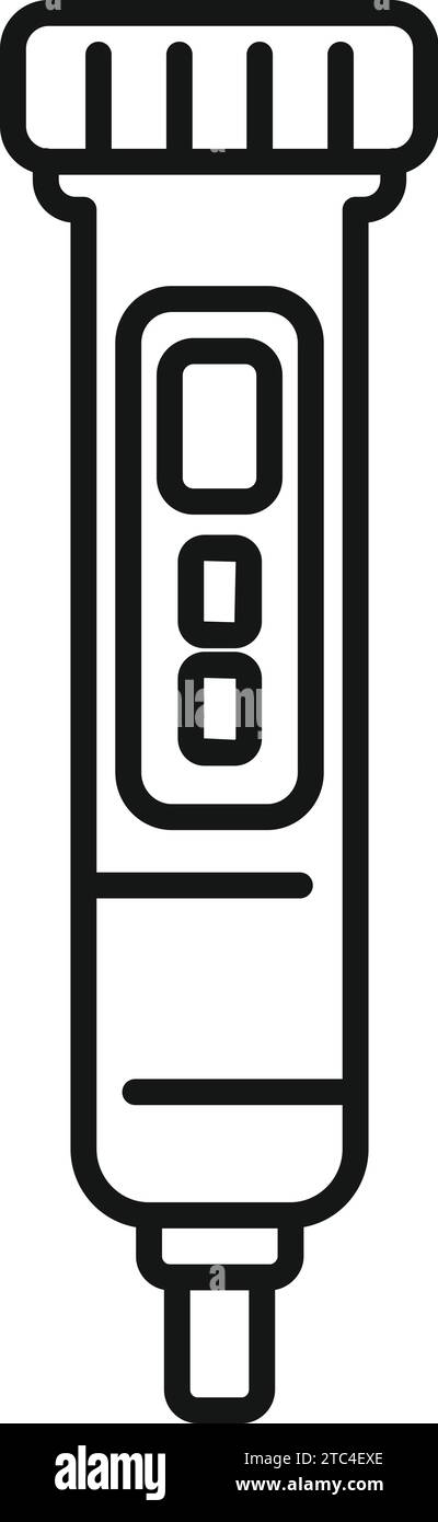 Screen ph meter icon outline vector. Sensor device soil. Medical ...
