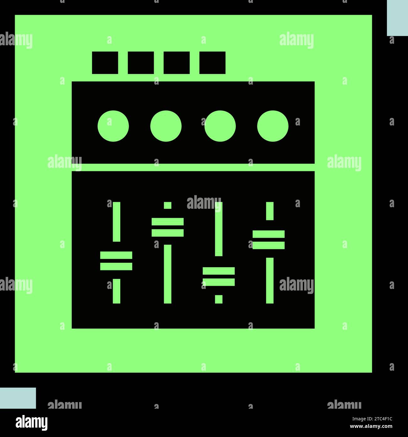 Mixing console vector neo-brutalism icon. Graph symbol for music and ...