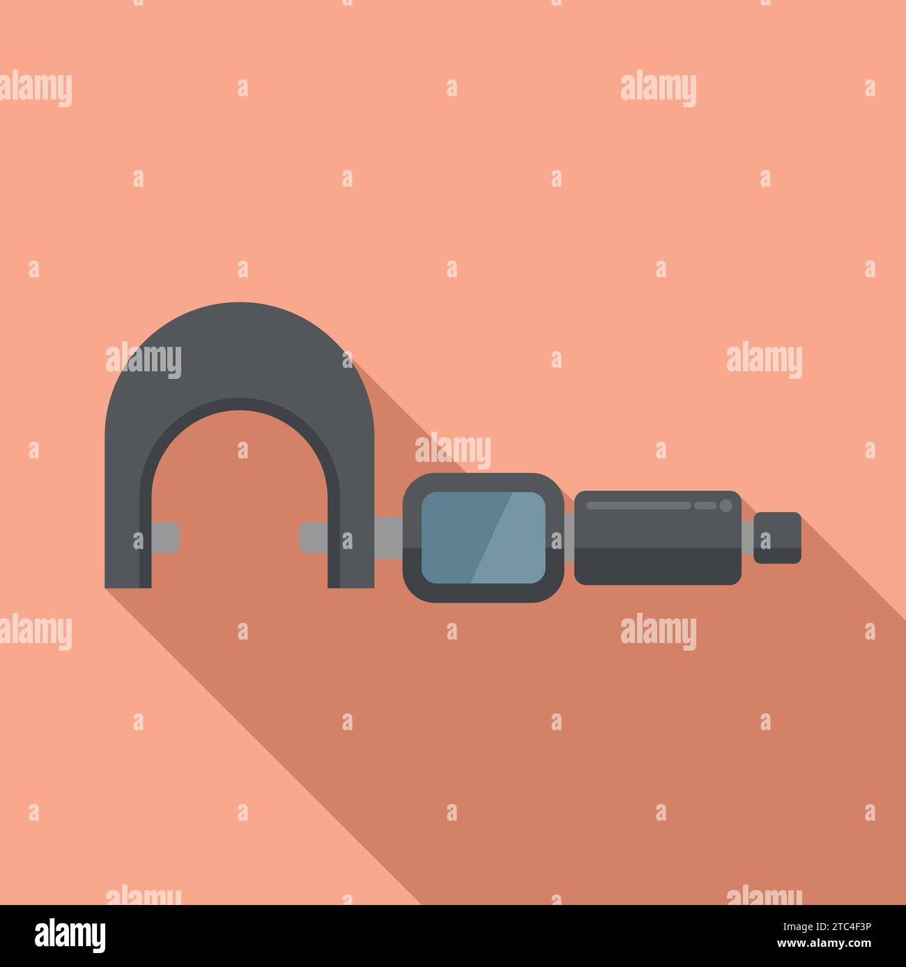 Exact metal measurement icon flat vector. Object work steel. Scale ...