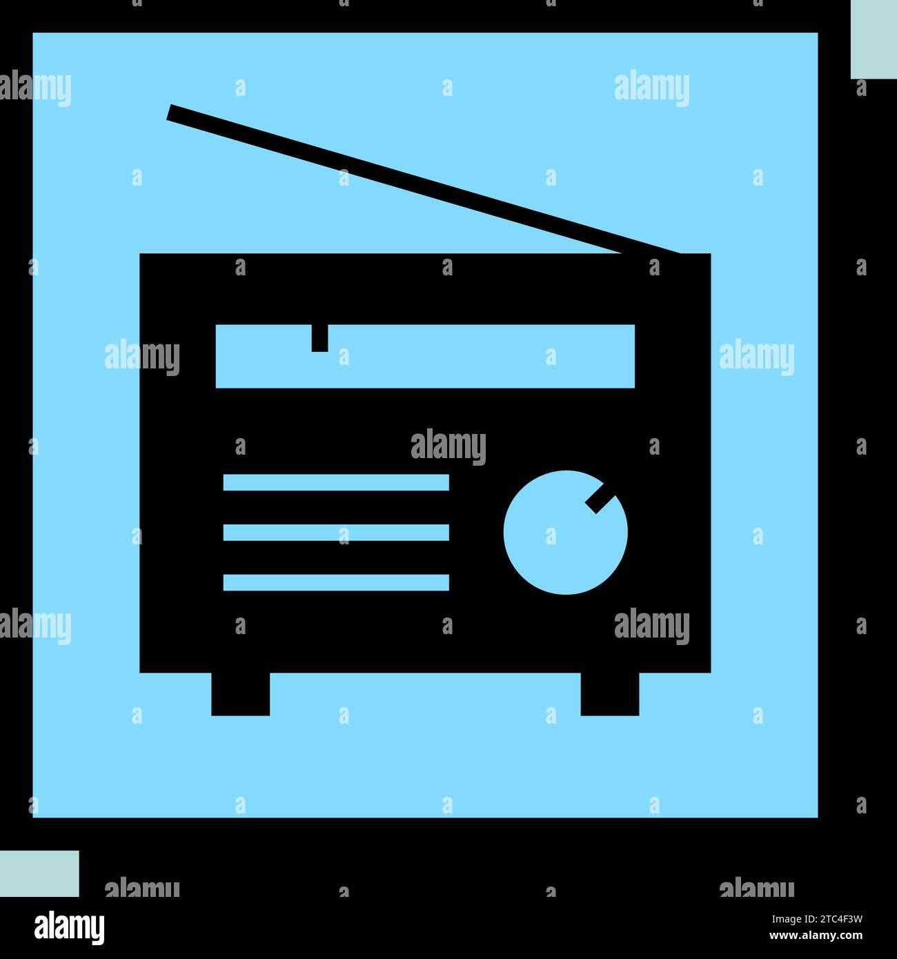 Retro radio vector neo-brutalism icon. Graph symbol for music and sound ...
