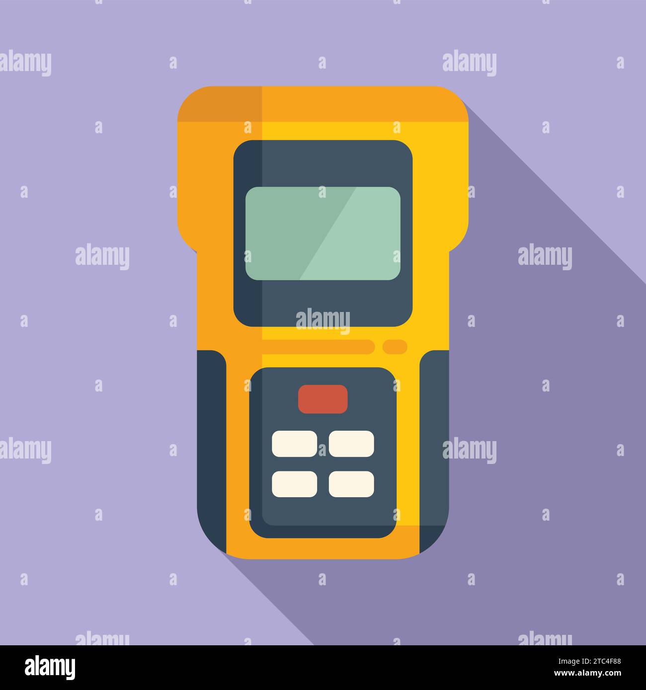 Water deep electronic icon flat vector. Diagnostic screen electric ...