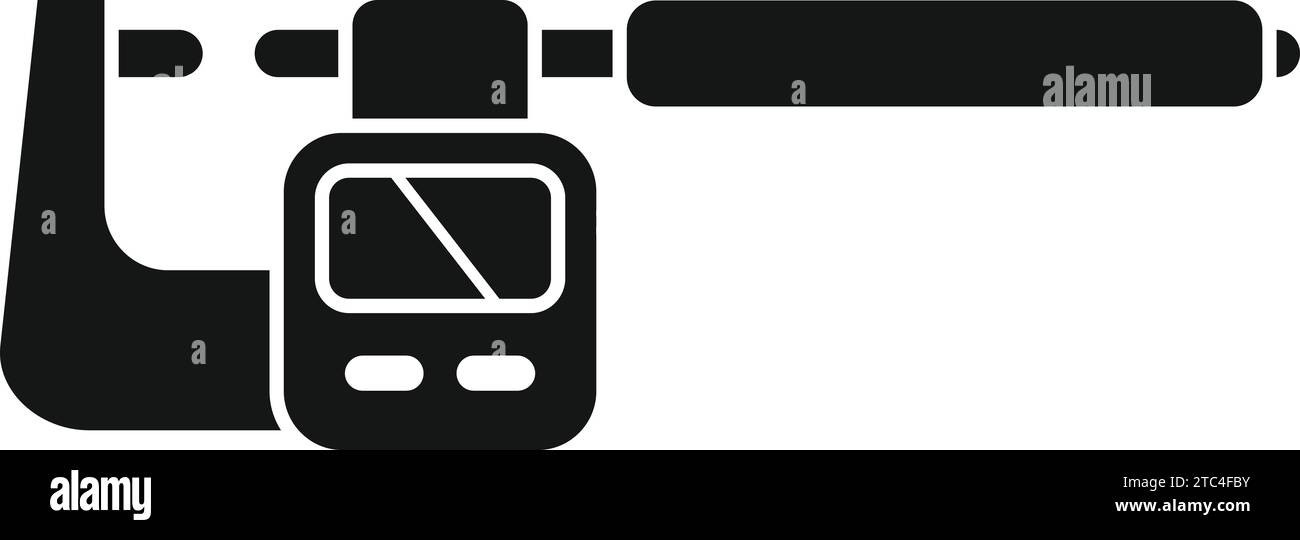 Modern digital micrometer icon simple vector. Meter object inch. High ...