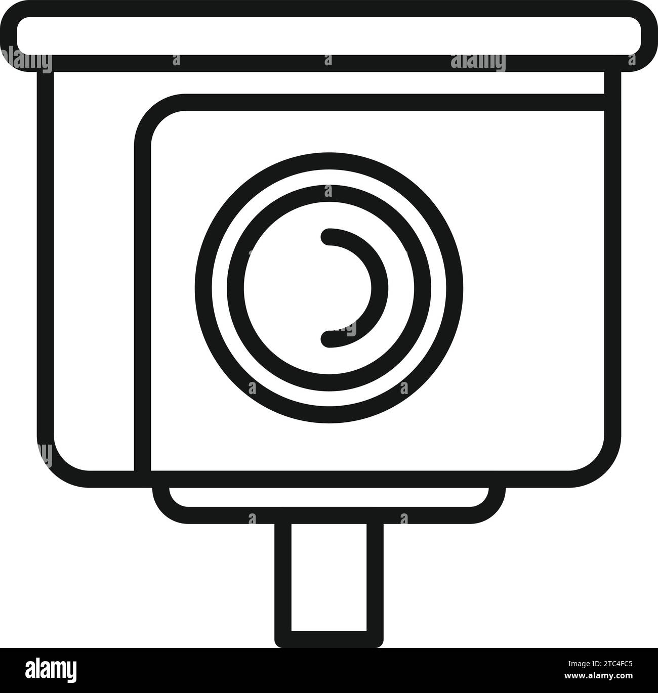 Cam stand control icon outline vector. Speed traffic cam. Limit gun ...