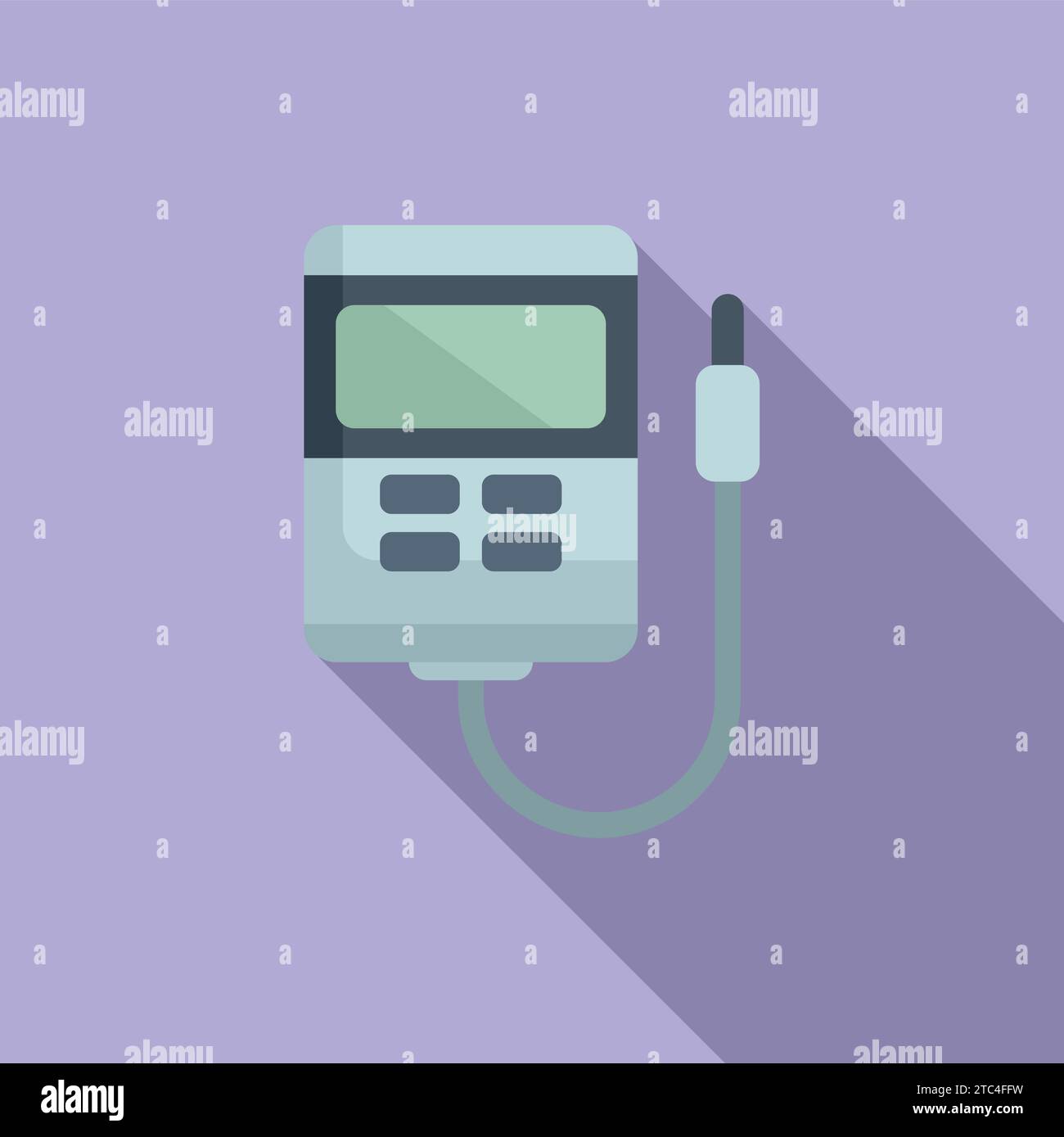 Acid ph meter icon flat vector. Alcaline water scale. Sensor device ...