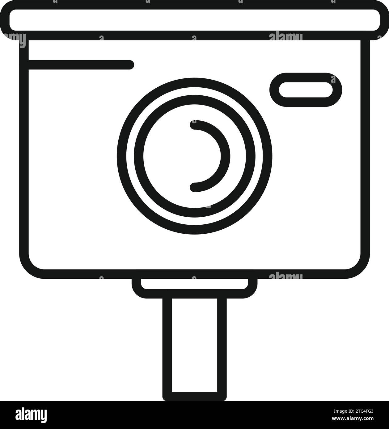 Road traffic police icon outline vector. Speed radar. Alert city road ...