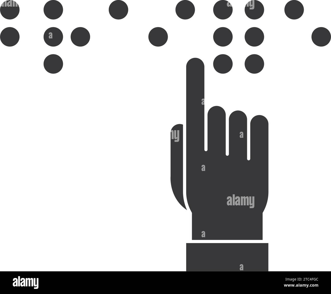 braille icon with hand Stock Vector Image & Art - Alamy
