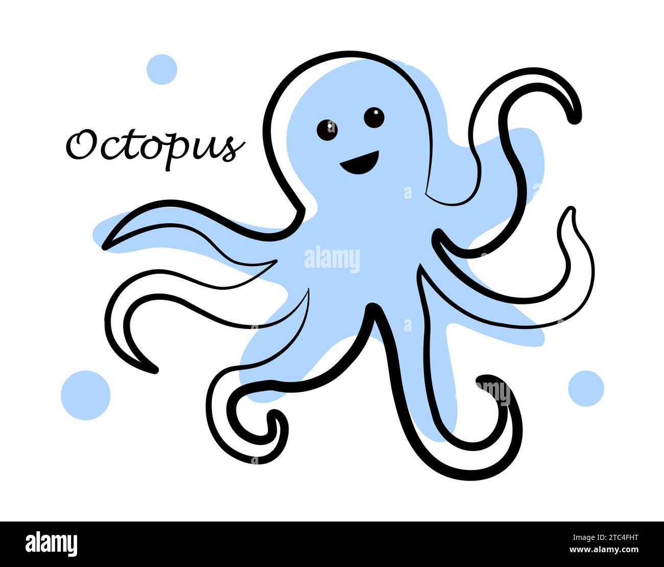 Octopus on white background Stock Vector Image & Art - Alamy